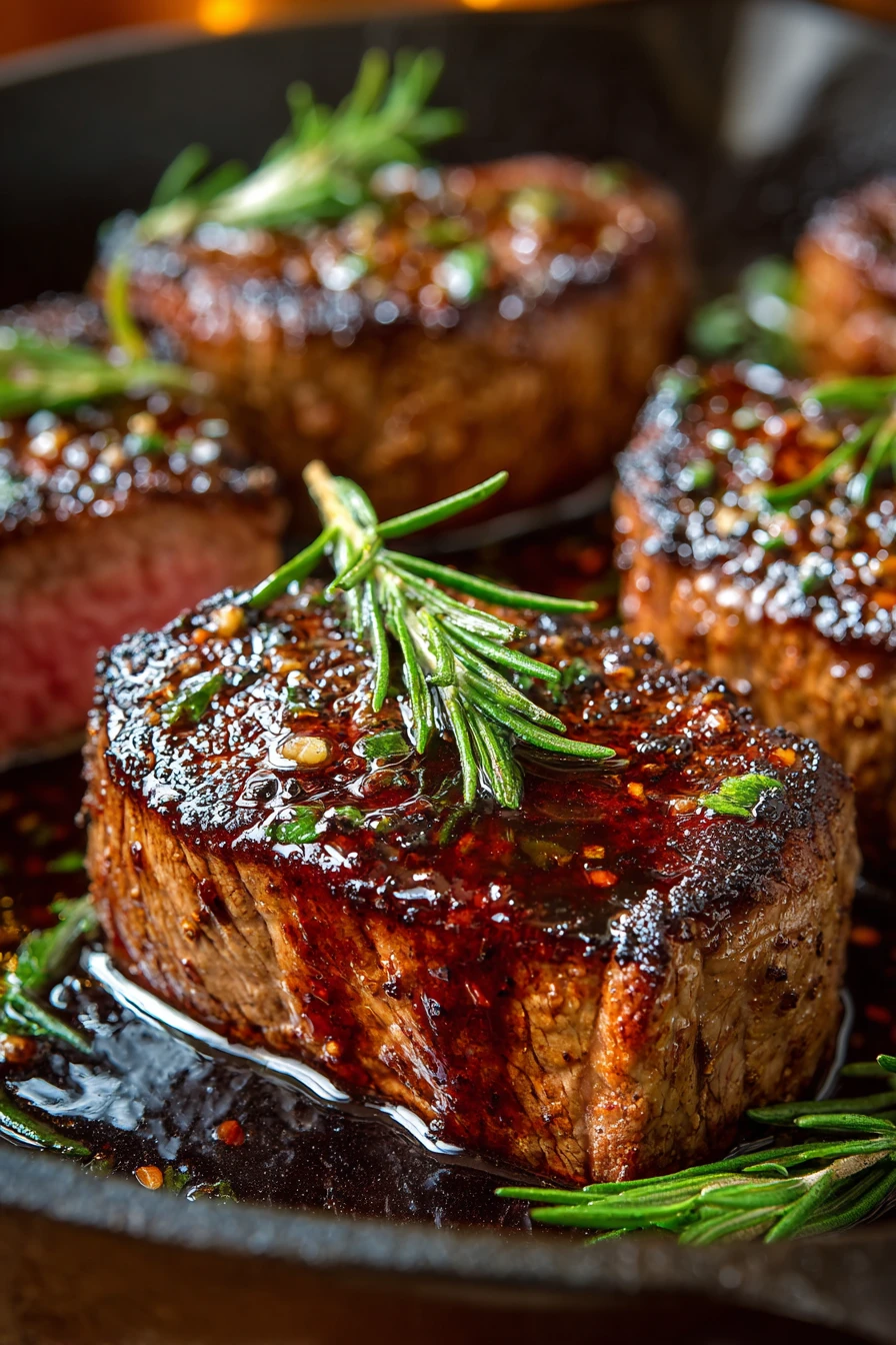 Filet Mignon with Red Wine Reduction