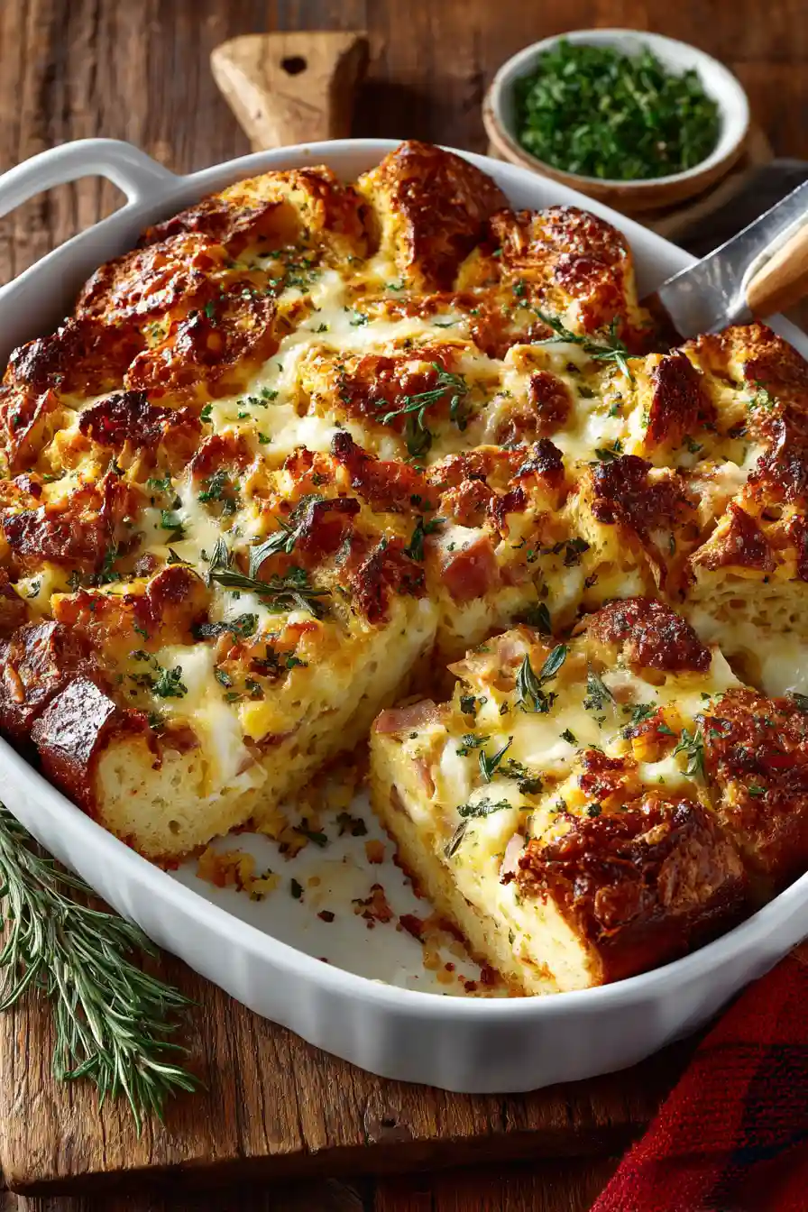 Ham and Cheese Breakfast Strata